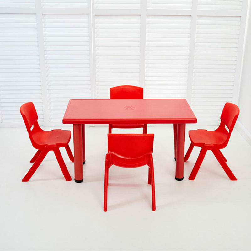 Plastic Six-person Rectangular Table With A Smiley Face In The Middle Of The Table - 浙江梦乐玩具有限公司