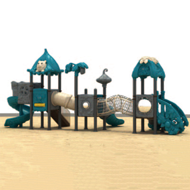 Kindergarten kids outdoor playground equipment set with slide ...