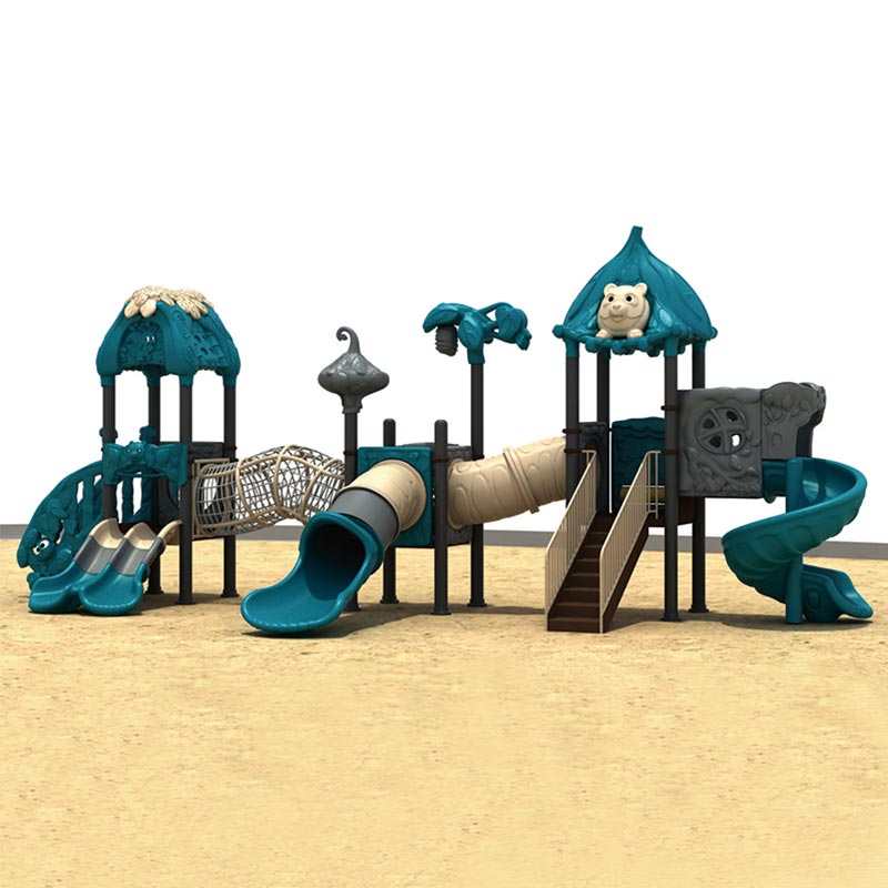 Kindergarten kids outdoor playground equipment set with slide ...