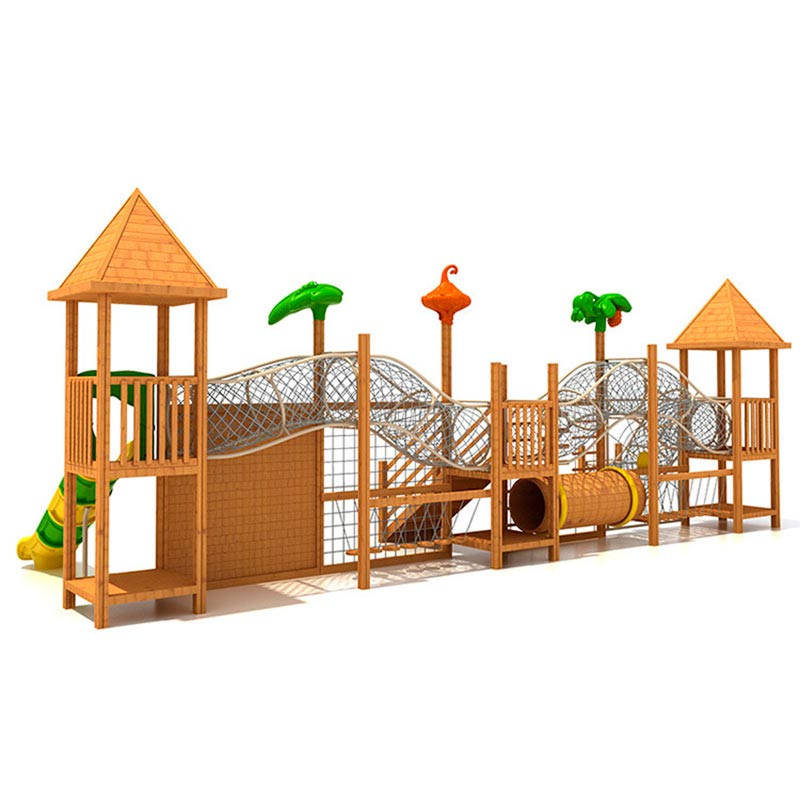 Wooden playground with slide,Wooden playground - Zhejiang Monle Toys Co ...