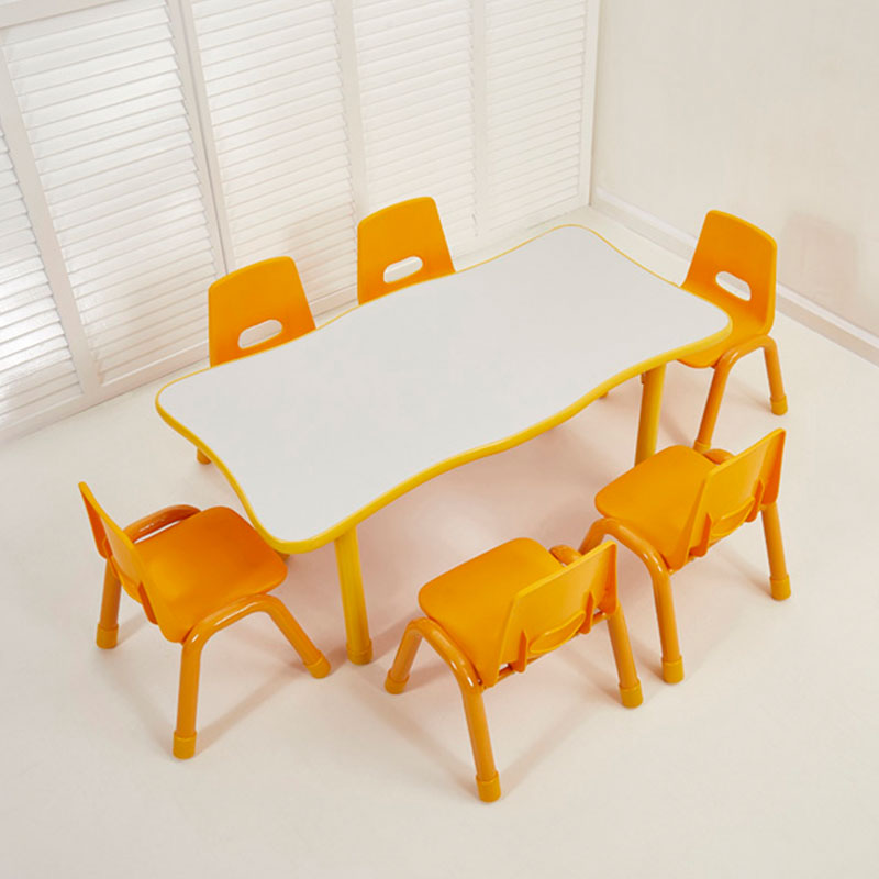 Rectangular Table For Six People With Fireproof Board Lace (White ...