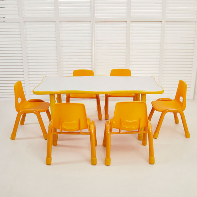 Rectangular Table For Six People With Fireproof Board Lace (White ...