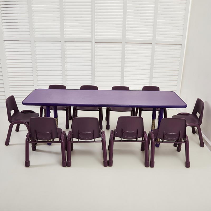 Rectangular Table For Ten People In Fireproof Board (Stainless Steel ...