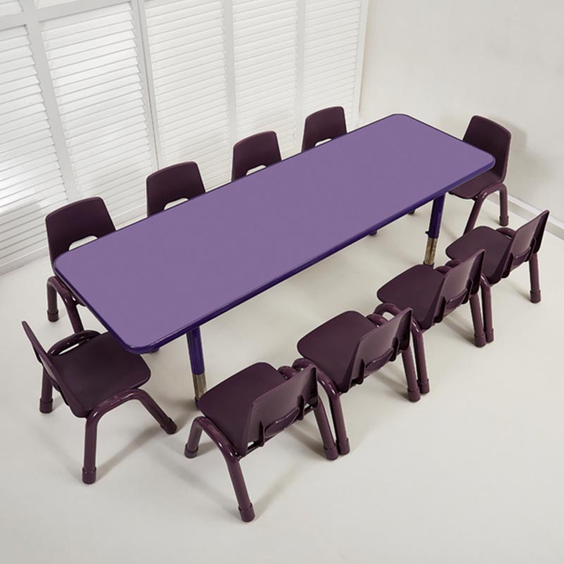 Rectangular Table For Ten People In Fireproof Board (Stainless Steel ...